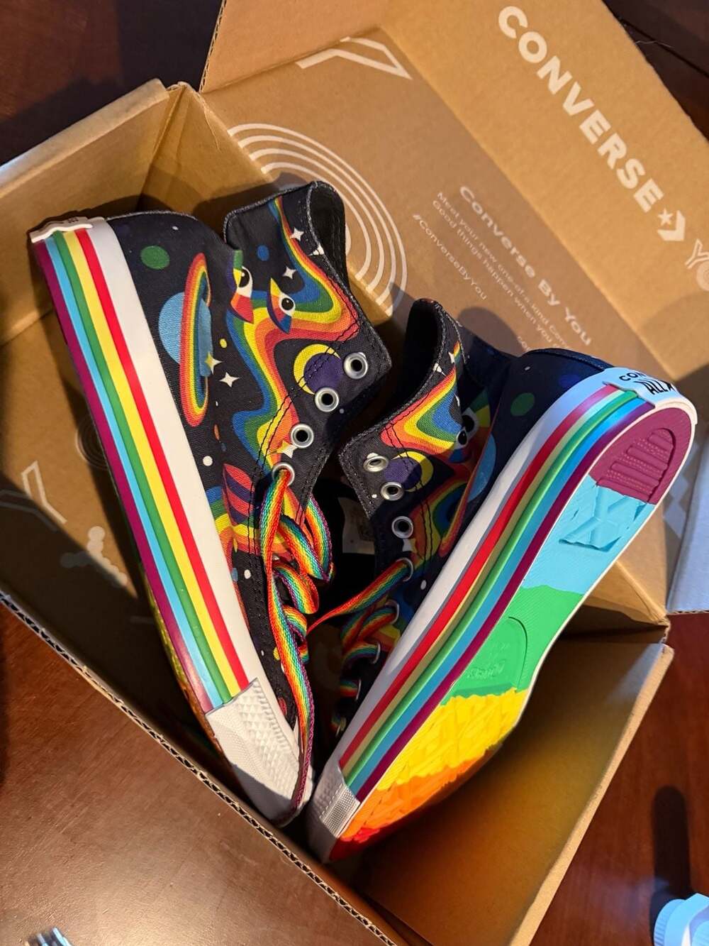 Converse | Shoes | Converse Chuck Taylor All Star High Top Pride Custom ...